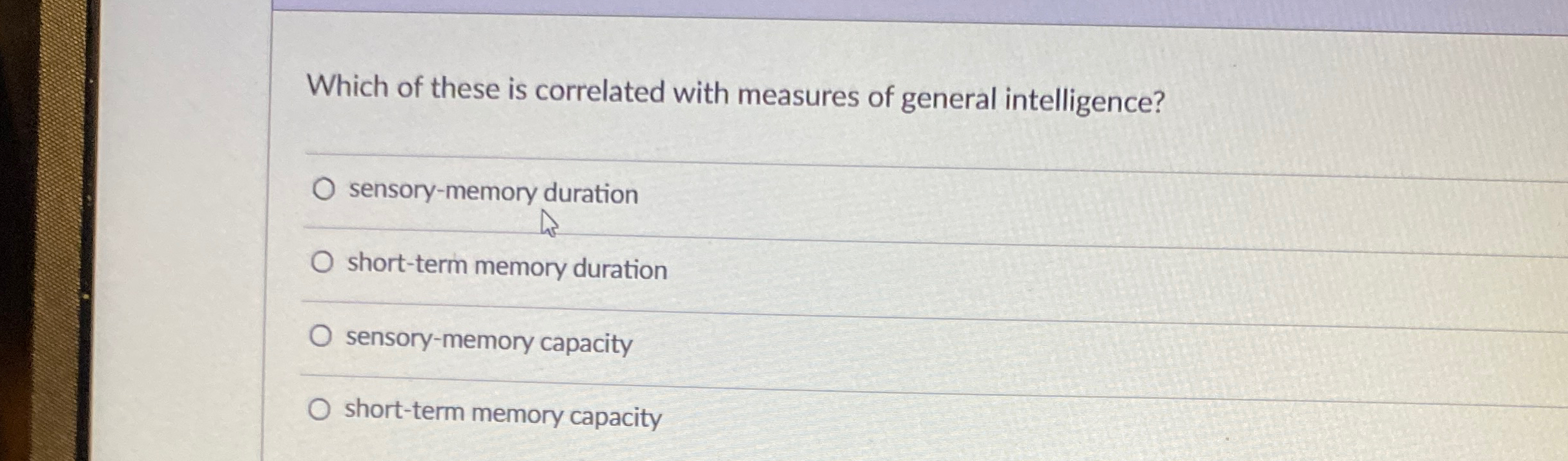 Solved Which of these is correlated with measures of general | Chegg.com Solved Which of these is correlated with measures of general | Chegg.com