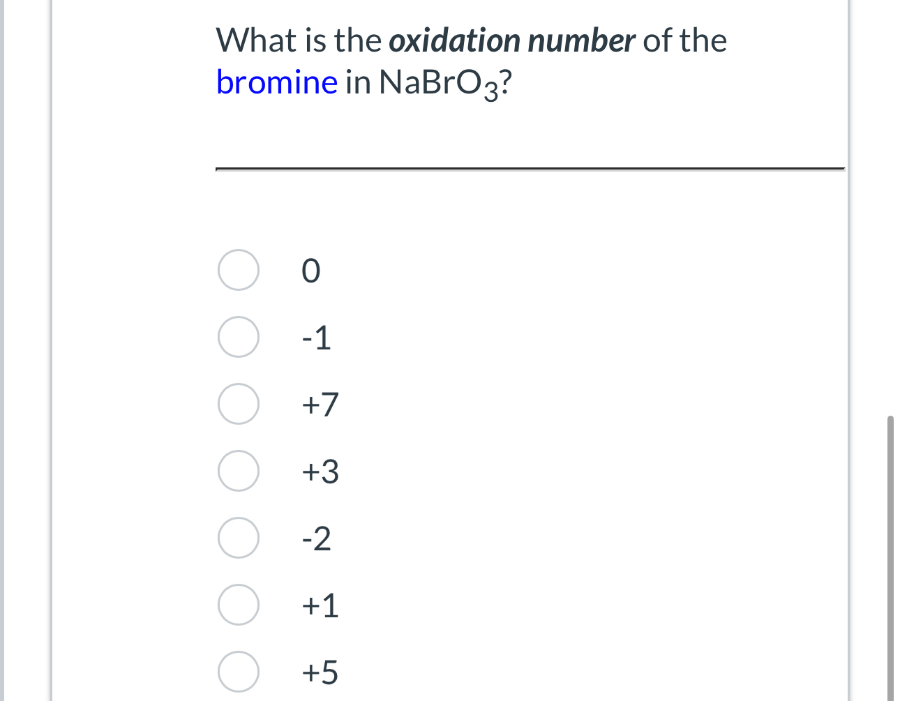 Solved What is the oxidation number of the bromine in | Chegg.com