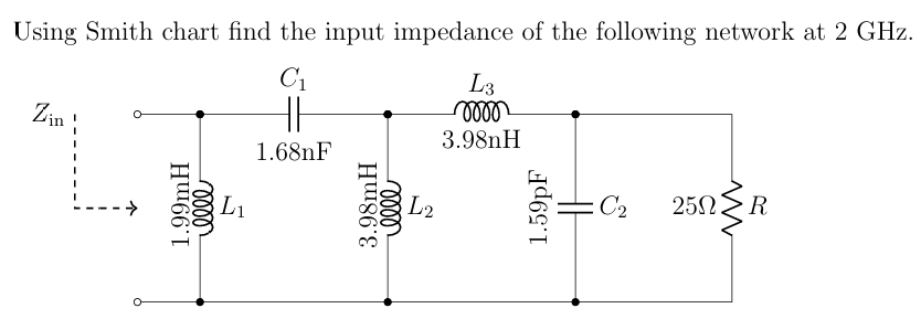 Solved Finding input impedance of a Lumped Element Network | Chegg.com
