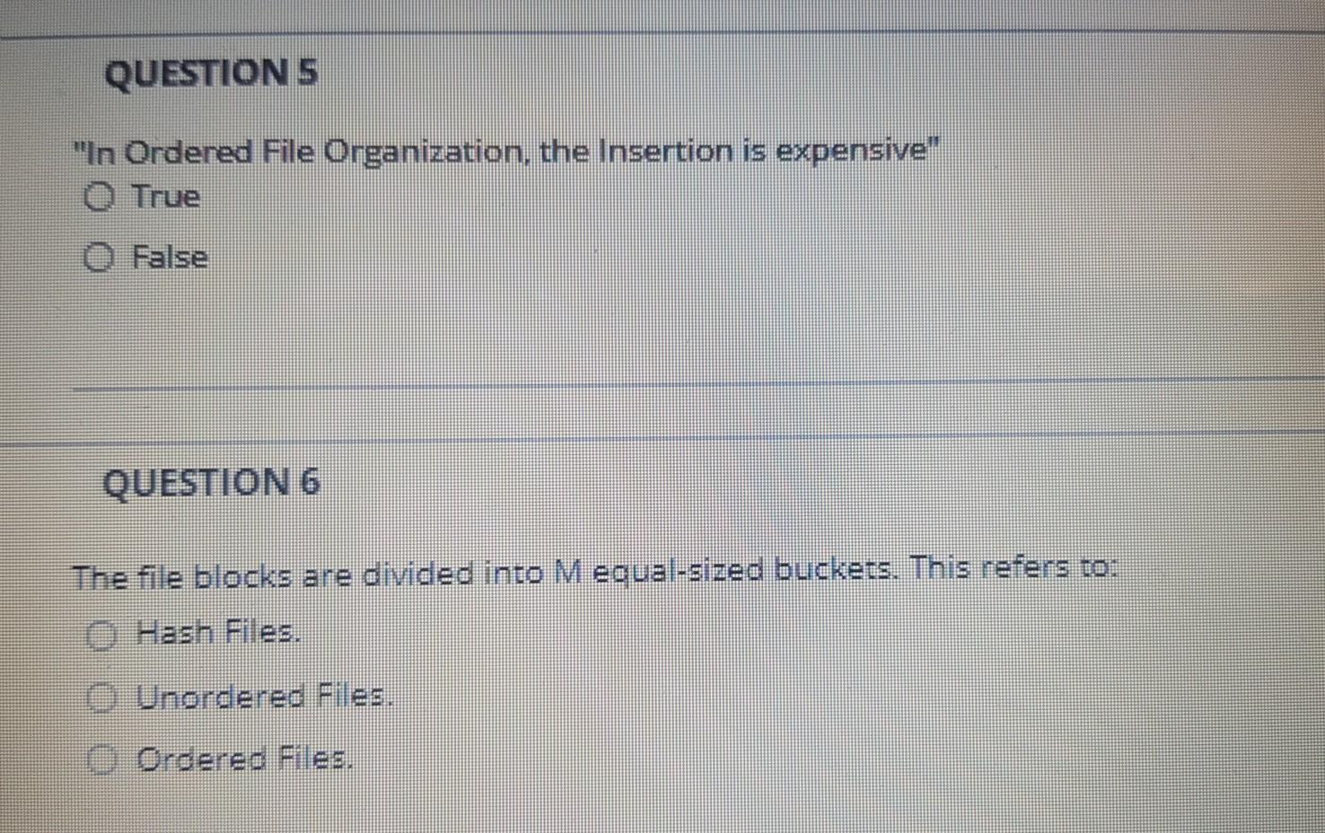 Solved QUESTION4 For on ordered file based on non-key | Chegg.com Solved QUESTION4 For on ordered file based on non-key | Chegg.com