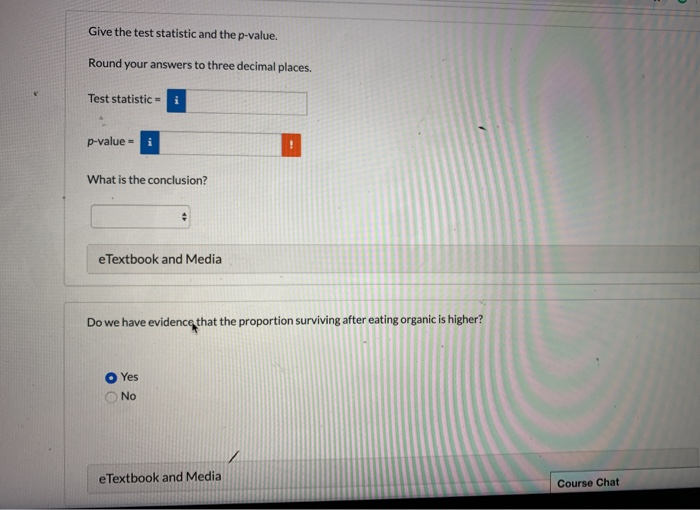 Solved MORE BENEFITS OF EATING ORGANIC rces Using data from | Chegg.com