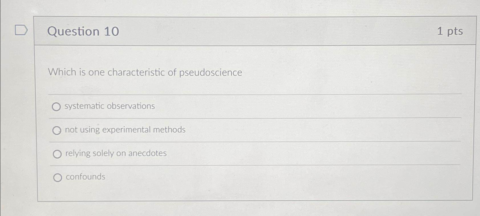 Solved Question 101 ptsWhich is one characteristic of | Chegg.com Solved Question 101 ptsWhich is one characteristic of | Chegg.com