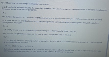 Solved Q.1. ﻿Differentiate between single and multiple case | Chegg.com
