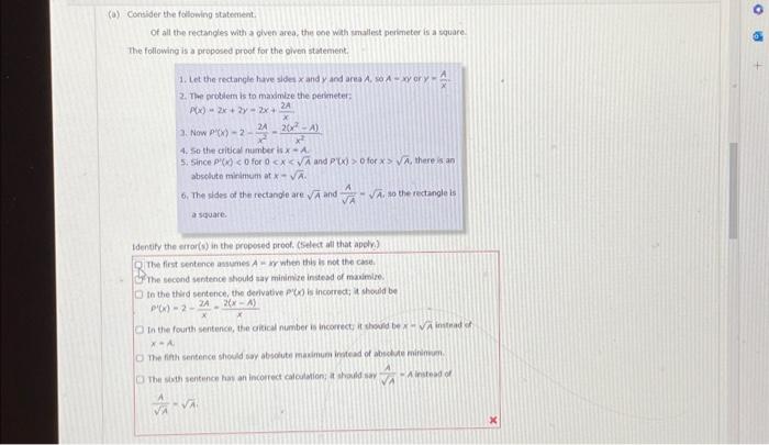 Solved (a) Consider the following statement. of all the | Chegg.com