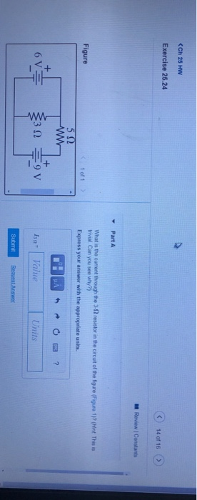 Solved Review Constants Part A Figure What is the current | Chegg.com