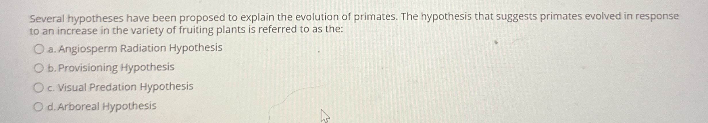 Solved Several hypotheses have been proposed to explain the | Chegg.com