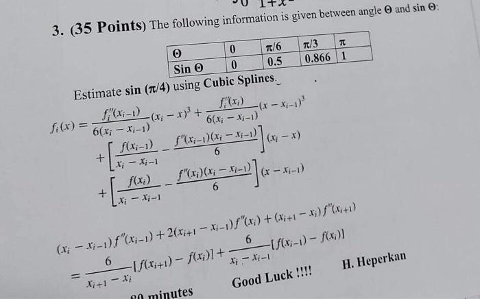 Solved 3. (35 Points) The following information is given | Chegg.com