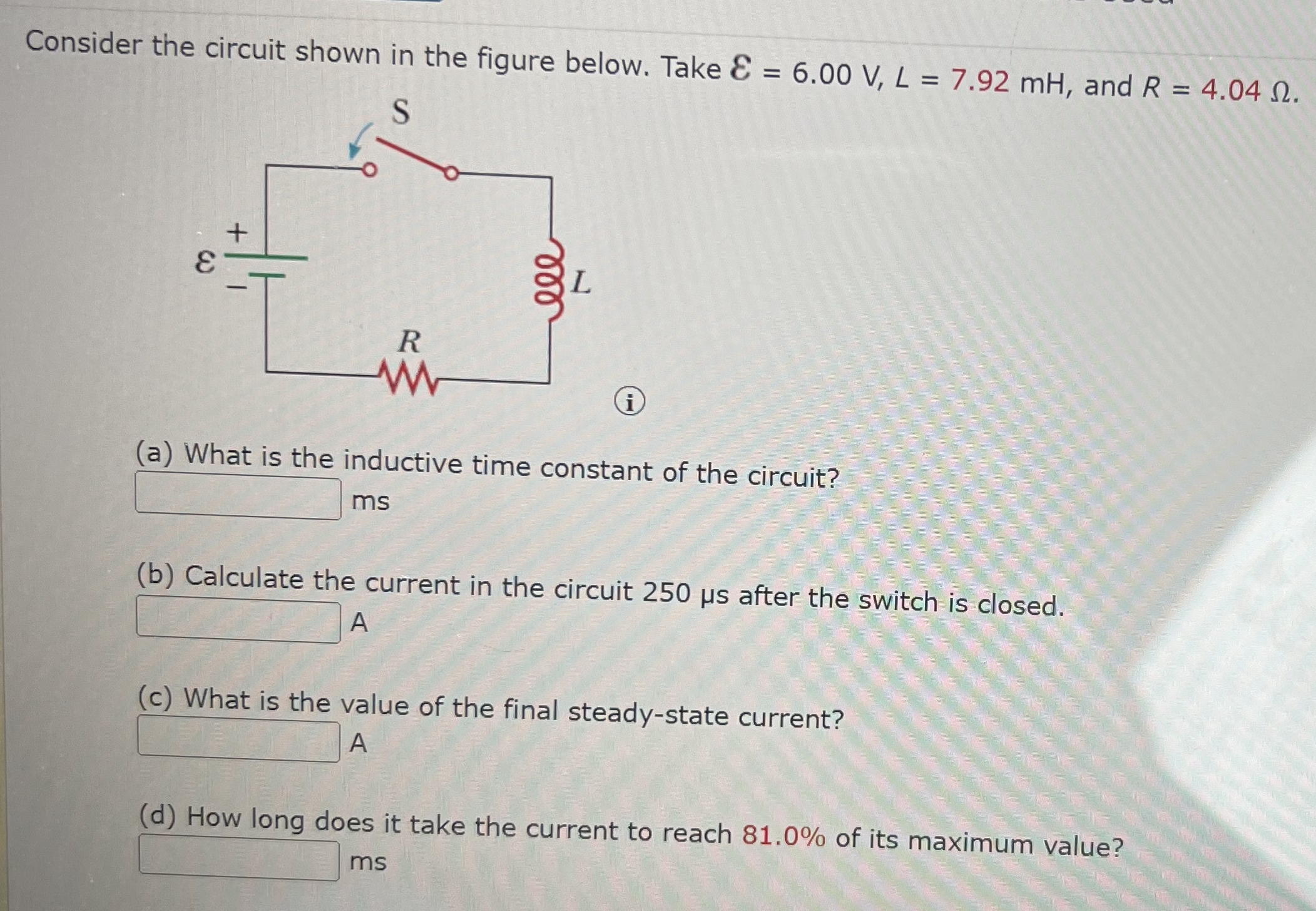 Solved Consider the circuit shown in the figure below. Take | Chegg.com