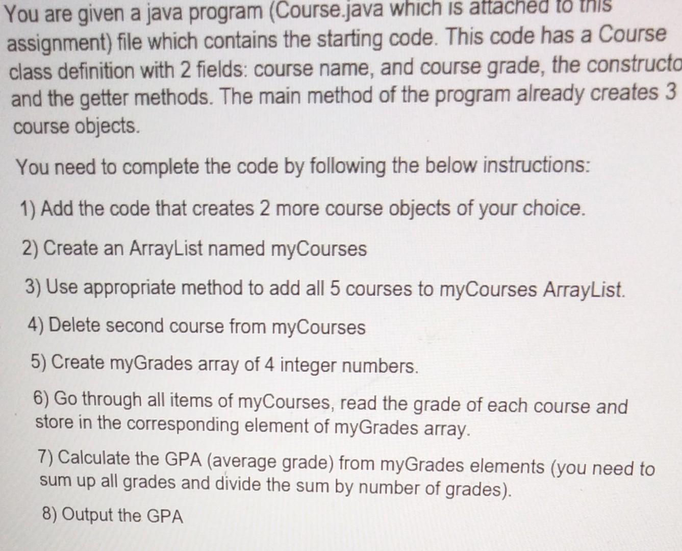 Solved complete the given program * * To change this | Chegg.com