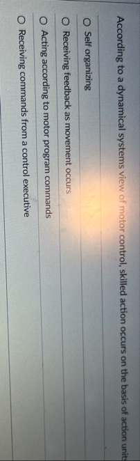 Solved According to a dynamical systems view of motor | Chegg.com