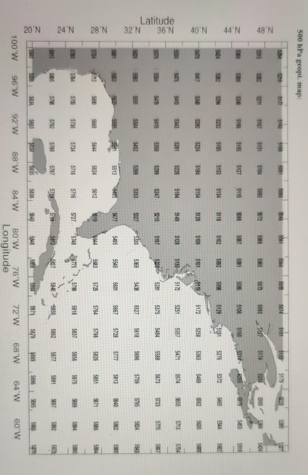 •Draw upper level geopotencial contours at 100m | Chegg.com