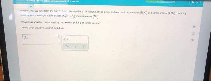 Solved solving for a reactant using a chemical equation | Chegg.com