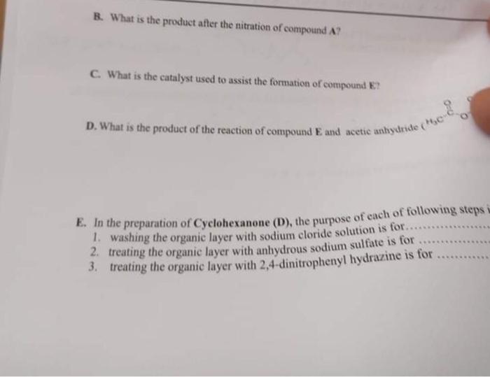 Solved A CHCHH 16 NO A Une the list from (A) and choose the | Chegg.com