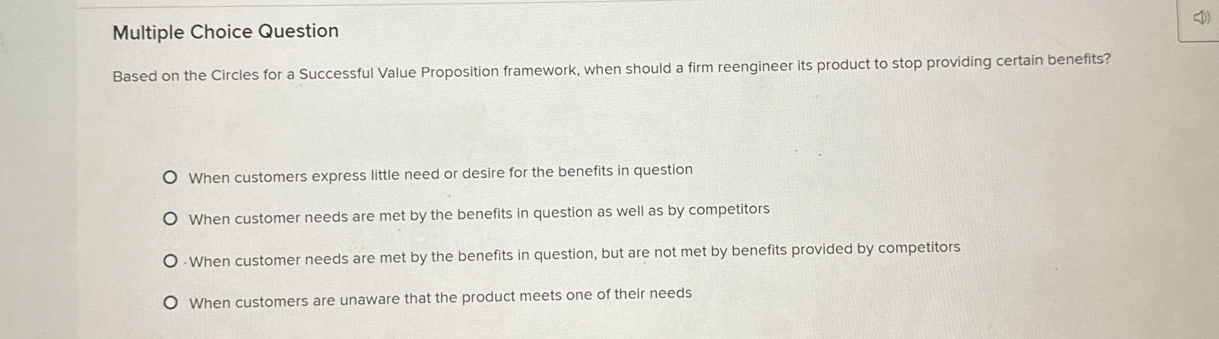 Solved Multiple Choice QuestionBased on the Circles for a | Chegg.com