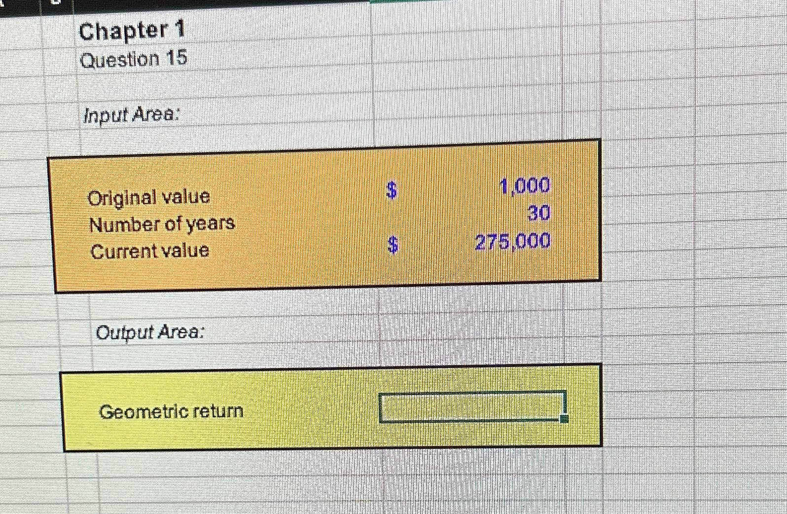 Solved Chapter 1Question 15Input Area:Original valueNumber | Chegg.com