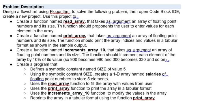 Solved Problem Description Design a flowchart using | Chegg.com