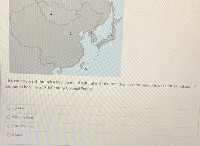 This country went through a long period of cultural | Chegg.com