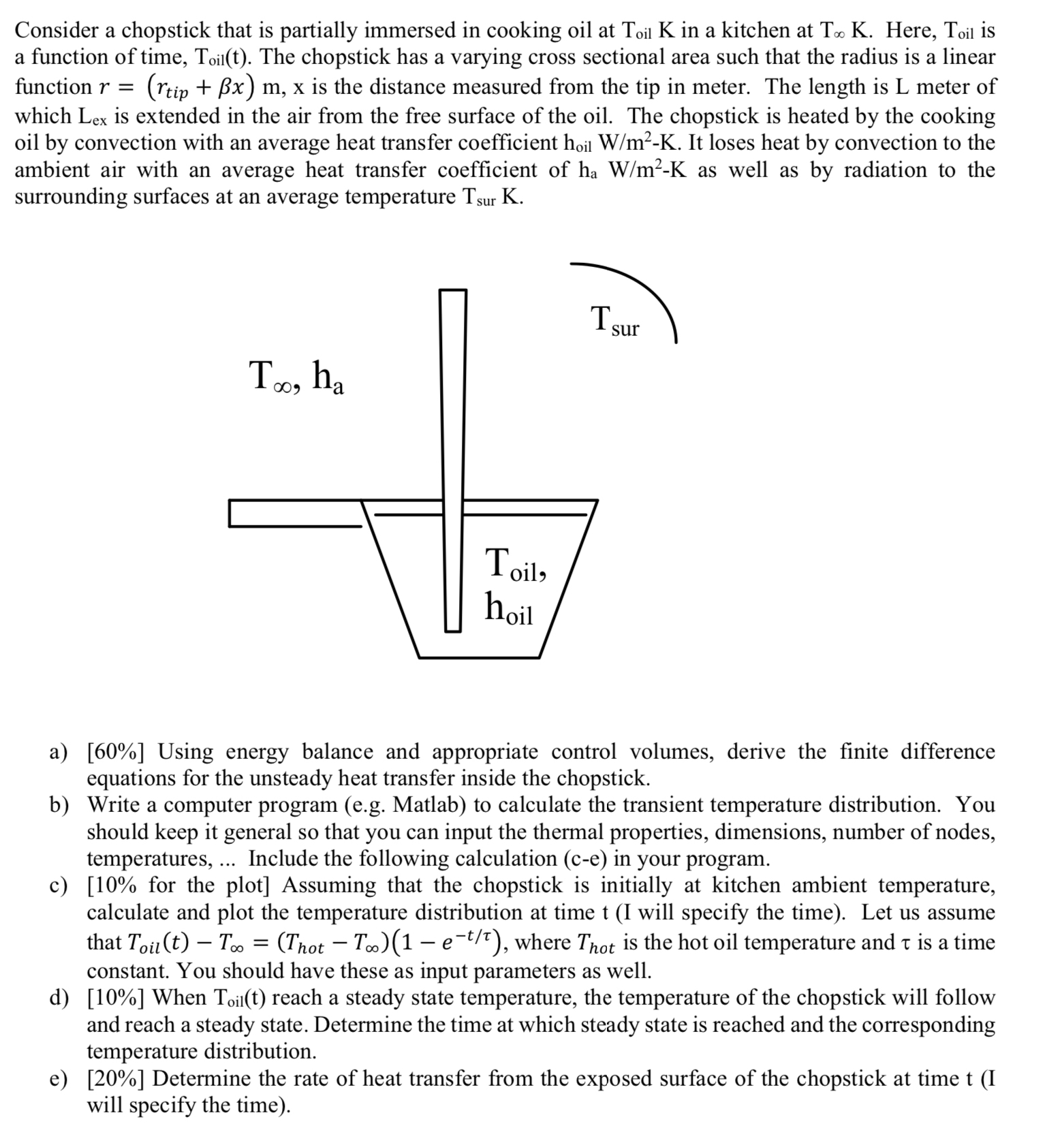 Solved Consider a chopstick that is partially immersed in | Chegg.com