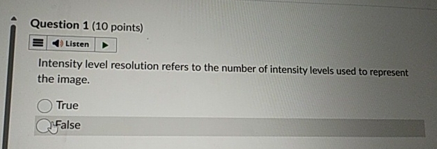 Solved Question 1 (10 ﻿points)ListenIntensity level | Chegg.com