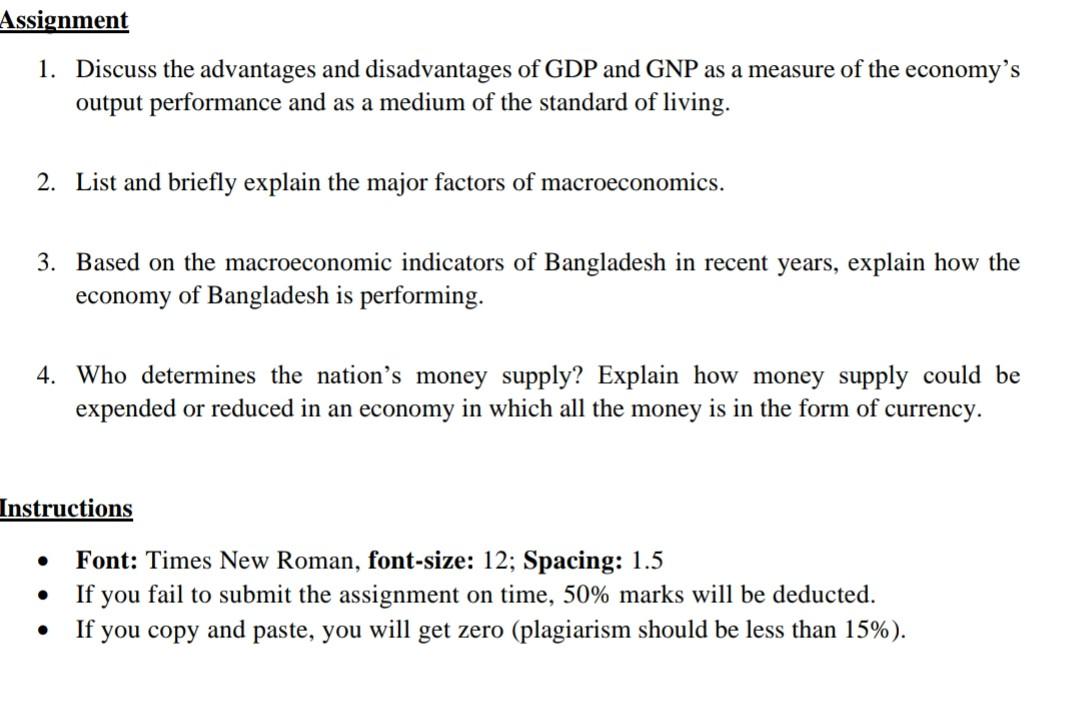 Solved Assignment 1. Discuss the advantages and | Chegg.com