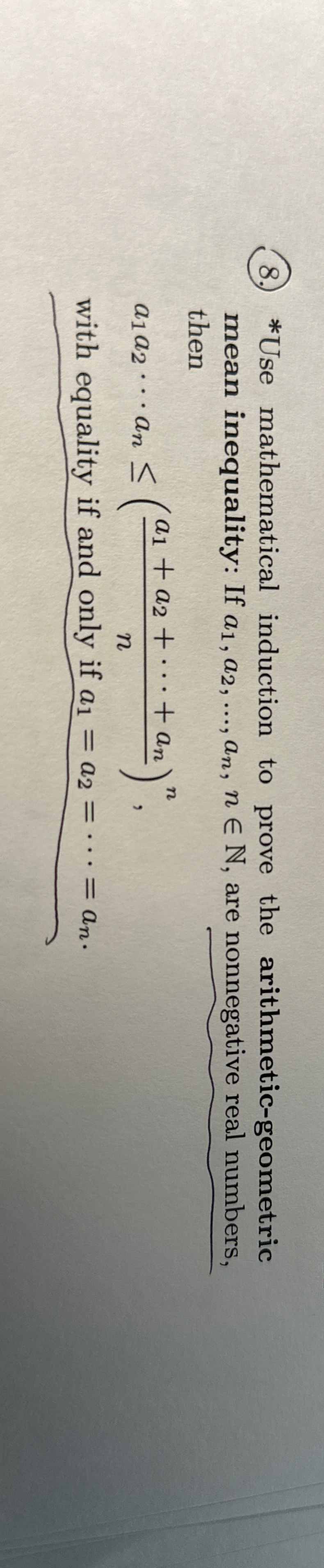 Solved *Use mathematical induction to prove the | Chegg.com