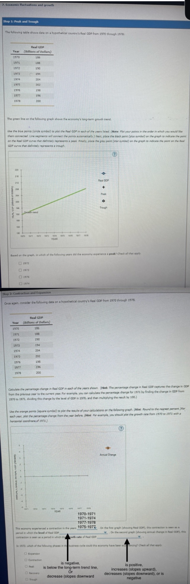 Economic fluctuations and growthSkep 1: Peak and | Chegg.com