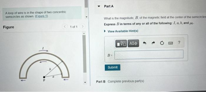 Solved A loop of wire is in the shape of two concentric | Chegg.com
