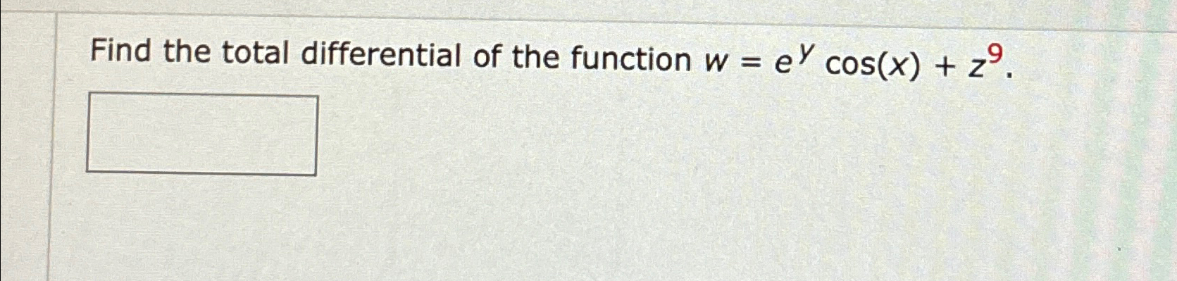 Solved Find the total differential of the function | Chegg.com