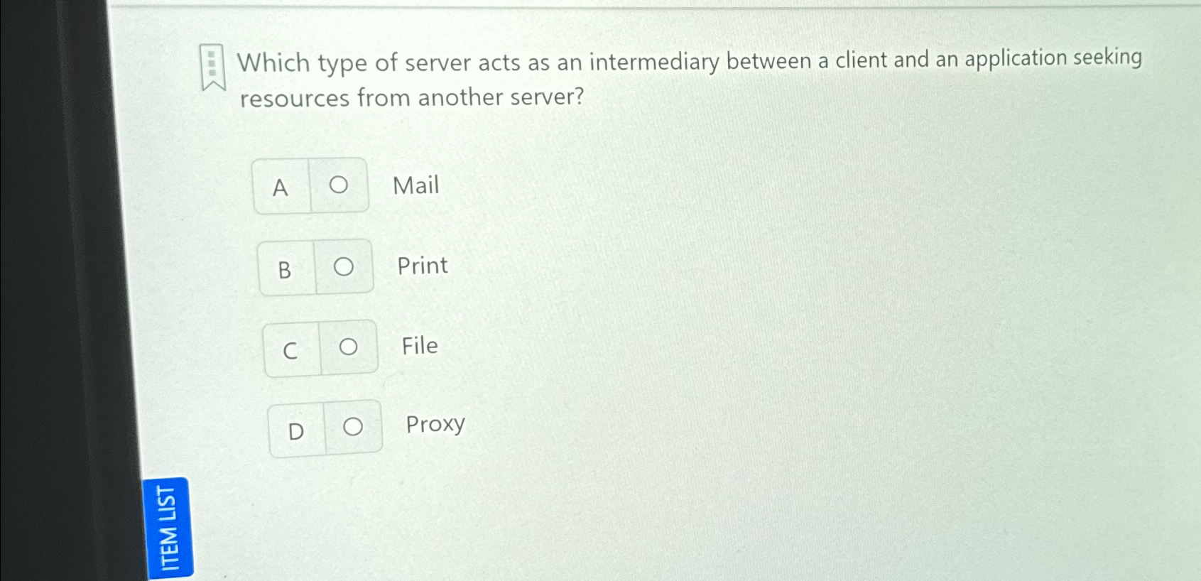 Solved Which type of server acts as an intermediary between | Chegg.com