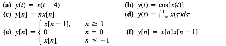 Solved Determine whether the systems are invertible or not, | Chegg.com