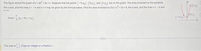 Solved The figure shows the graph of y=ax2+bx+c. Suppose | Chegg.com
