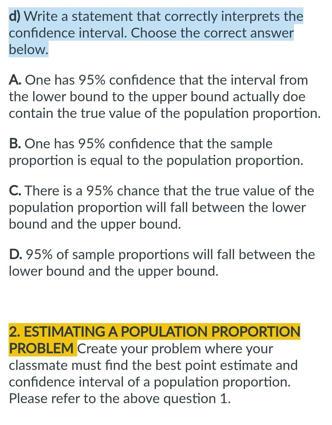 Solved 1. USING STATCRUNCH Use the sample data and | Chegg.com