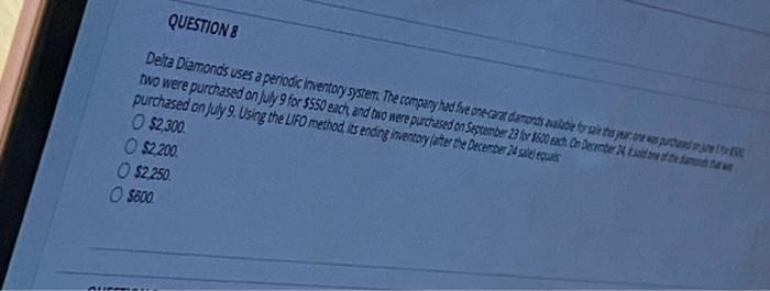 Solved purchased 52,300 . $2200. $2,250 8600 | Chegg.com