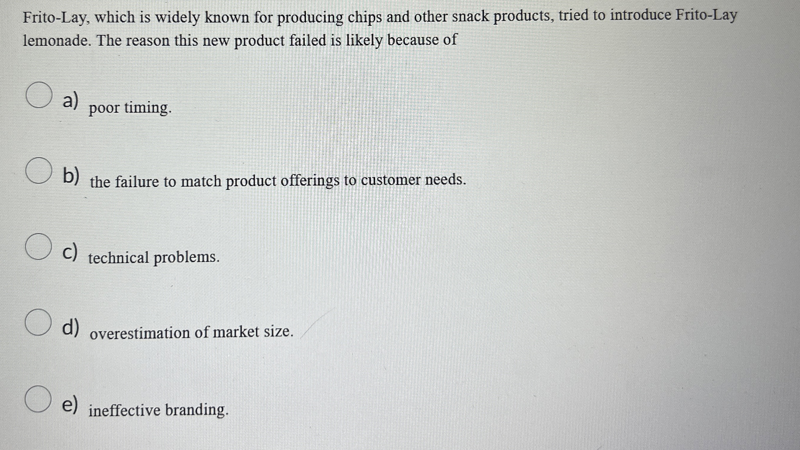 Solved Frito-Lay, which is widely known for producing chips | Chegg.com