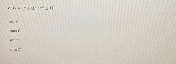 Solved find supremum, infimum, maximum, and minimum of each | Chegg.com