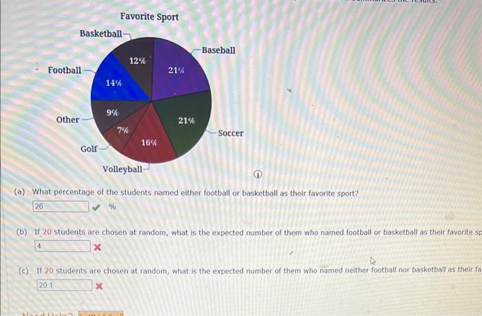 Solved (a) What percentage of the students named either | Chegg.com