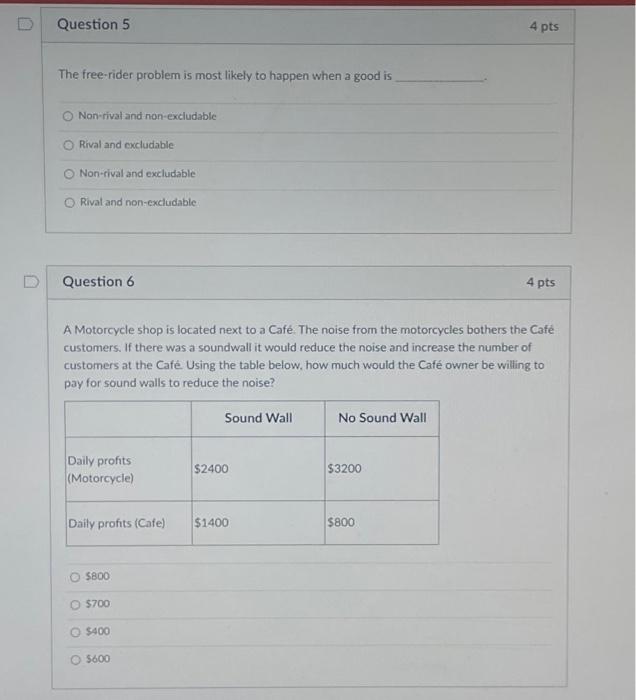Solved The free-rider problem is most likely to happen when | Chegg.com