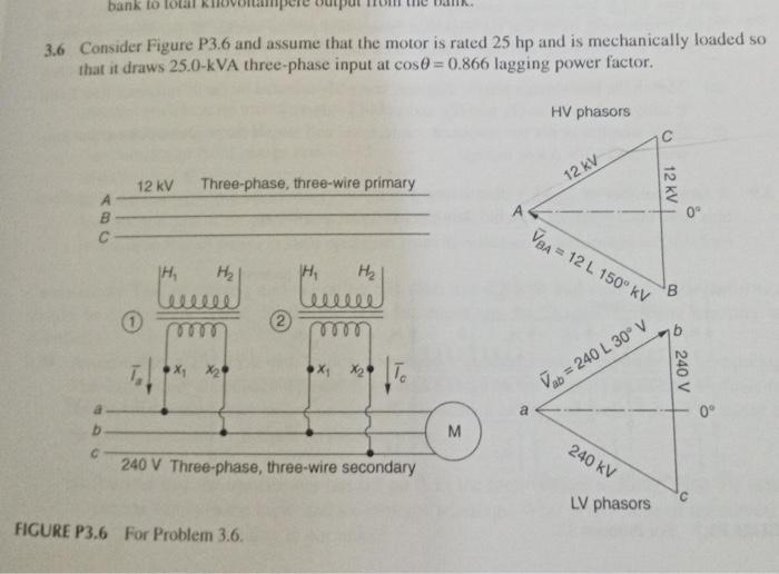Solved 3.6 Consider Figure P3.6 and assume that the motor is | Chegg.com