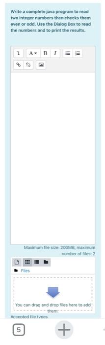 Solved Write a complete java program to read two integer | Chegg.com