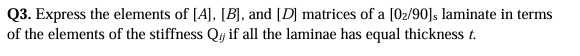 Solved Q3. ﻿Express the elements of AB, ﻿and D ﻿matrices | Chegg.com