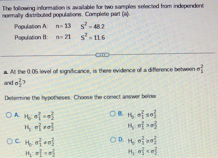 Solved The following information is available for two | Chegg.com
