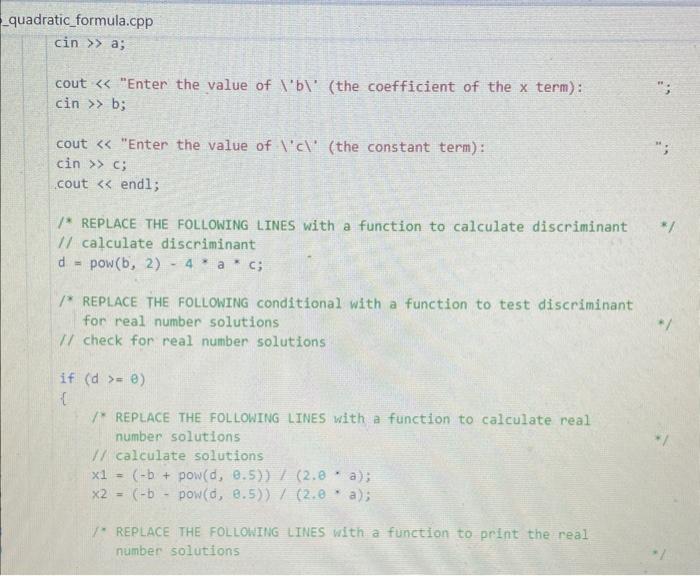 Solved C++ code please FOLLOW the green instruccion and fix | Chegg.com
