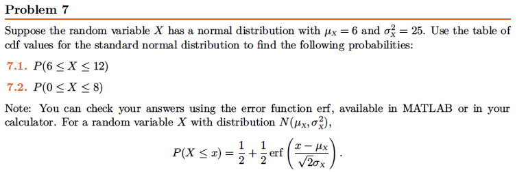 Solved Problem 7Suppose the random variable x ﻿has a normal | Chegg.com