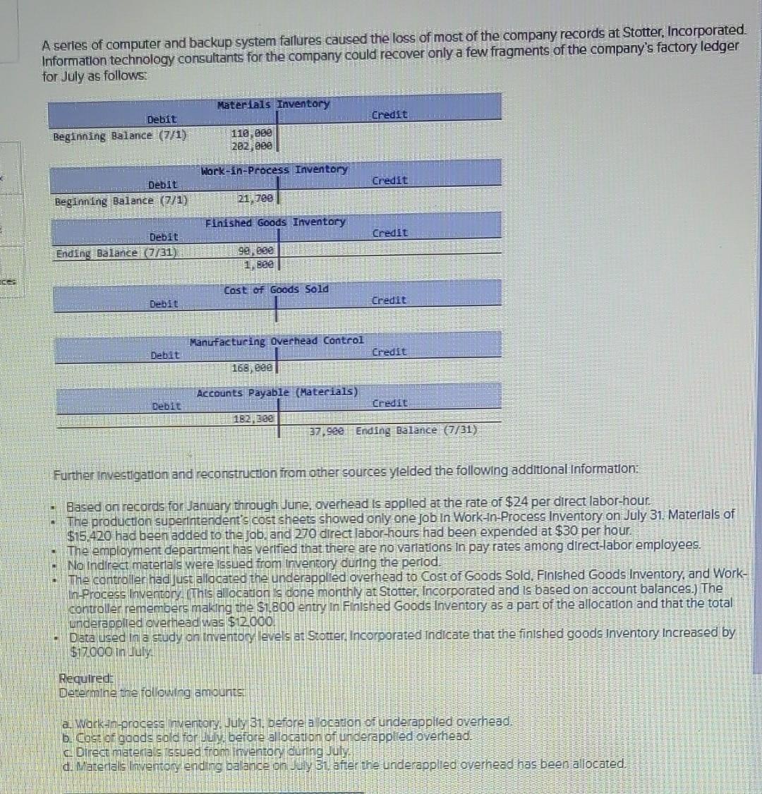 Solved A serles of computer and backup system farlures | Chegg.com