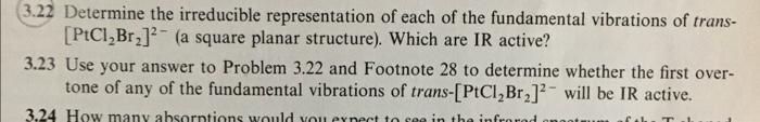 Solved 3.22 Determine the irreducible representation of each | Chegg.com