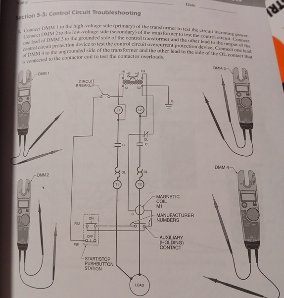 Solved A.smk"Date5ection 5-5: Control Circuit | Chegg.com