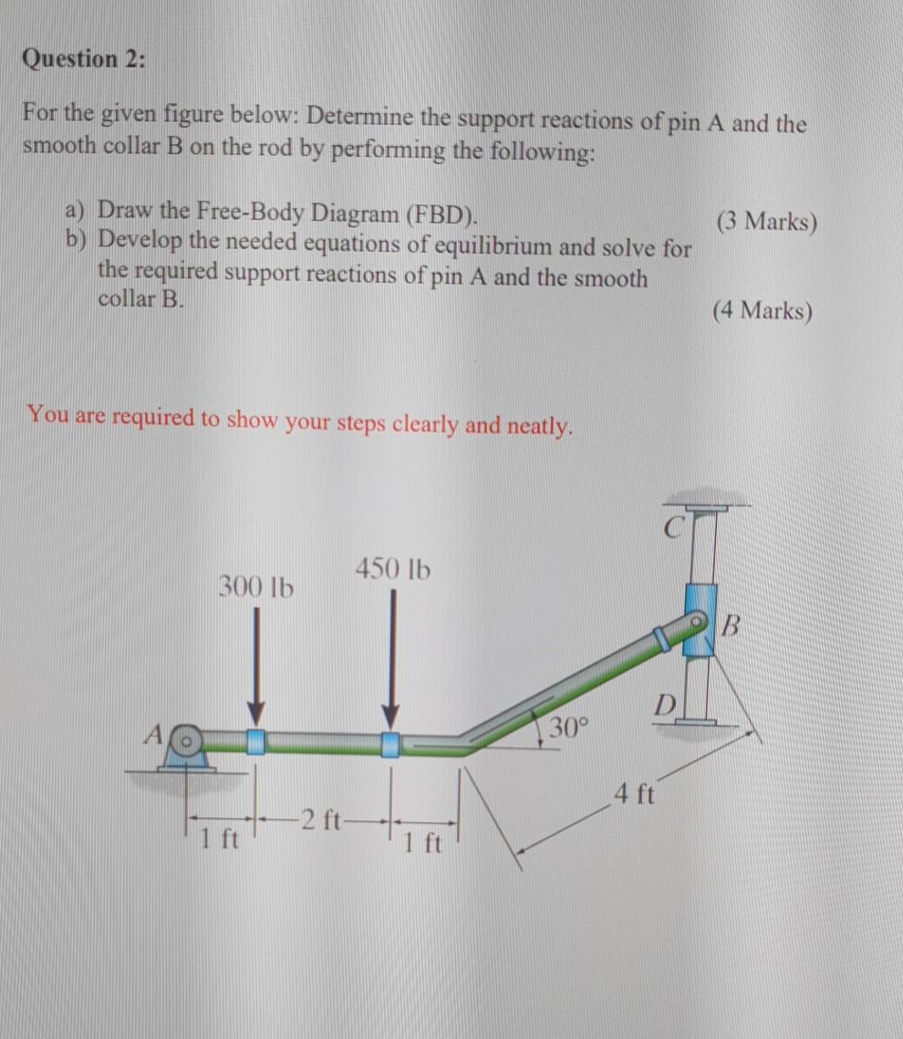 Solved Question 2: For the given figure below: Determine the | Chegg.com