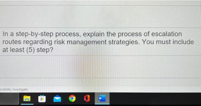 Solved In a step-by-step process, explain the process of | Chegg.com