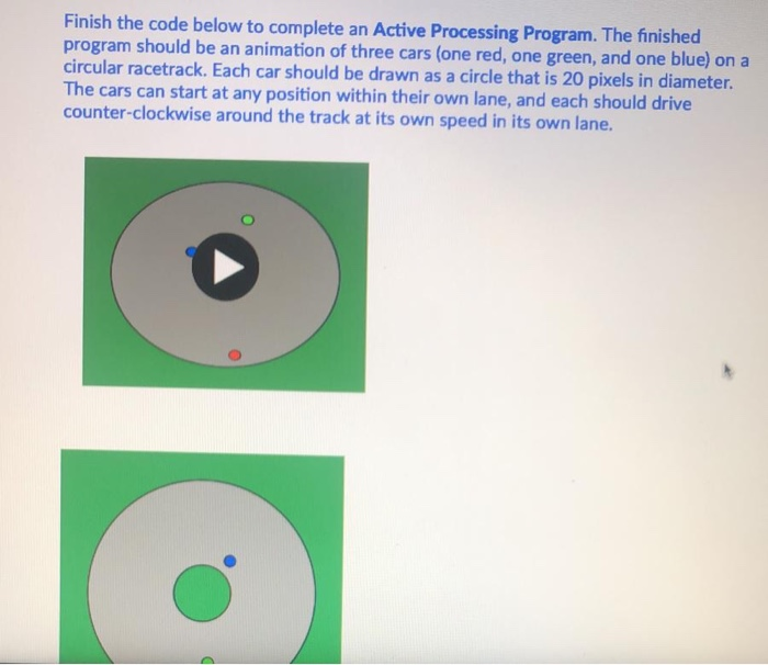 Solved Finish the code below to complete an Active | Chegg.com