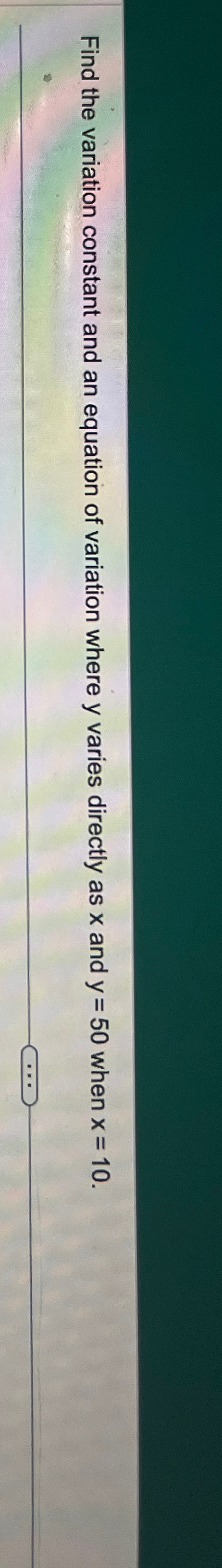 Solved Find the variation constant and an equation of | Chegg.com